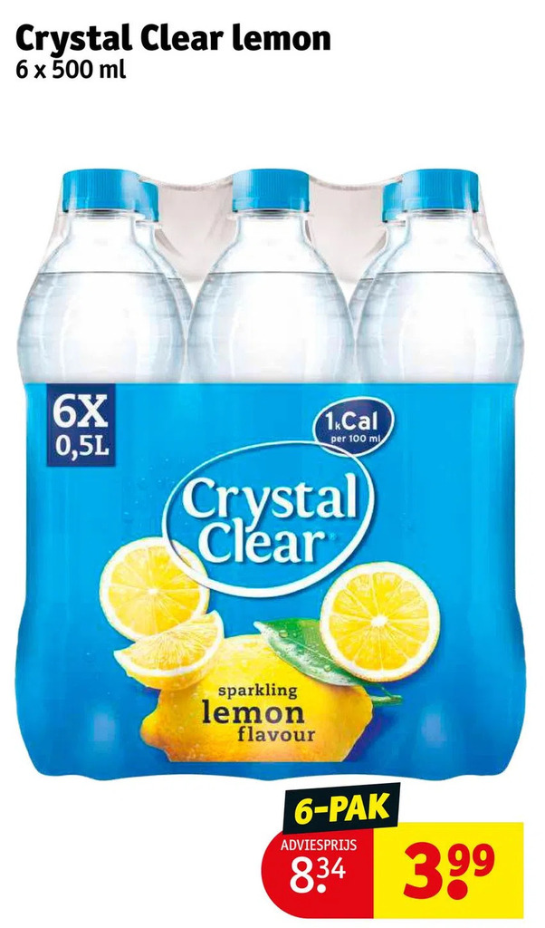 Crystal clear lemon aanbieding bij Kruidvat