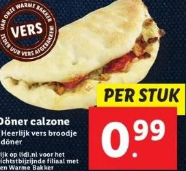 Döner calzone • heerlijk vers broodje döner aanbieding bij Lidl
