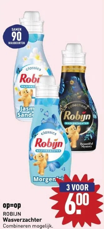 Robijn wasverzachter combineren mogelijk. aanbieding bij ALDI