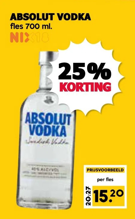 Absolut vodka aanbieding bij MCD Supermarkt