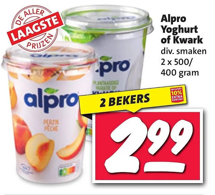 Alpro yoghurt of kwark aanbieding bij Nettorama