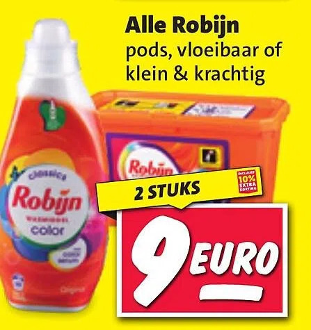 Alle robijn pods, vloeibaar of klein & krachtig aanbieding bij Nettorama
