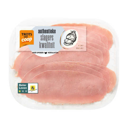 Trots van coop authentieke runderham aanbieding bij Coop
