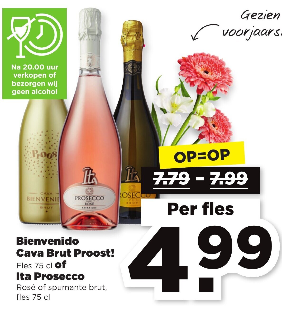 Bienvenido Cava Brut Proost! of Ita Prosecco 750ml aanbieding bij PLUS