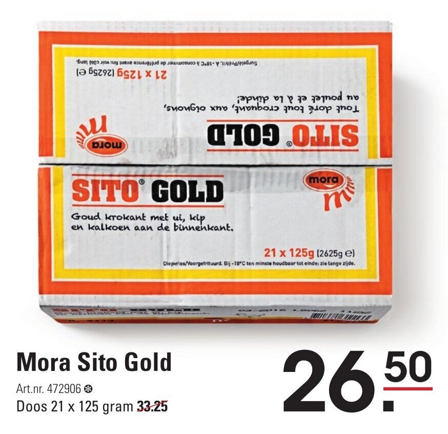 Mora sito gold 21 x 125 gram aanbieding bij Sligro