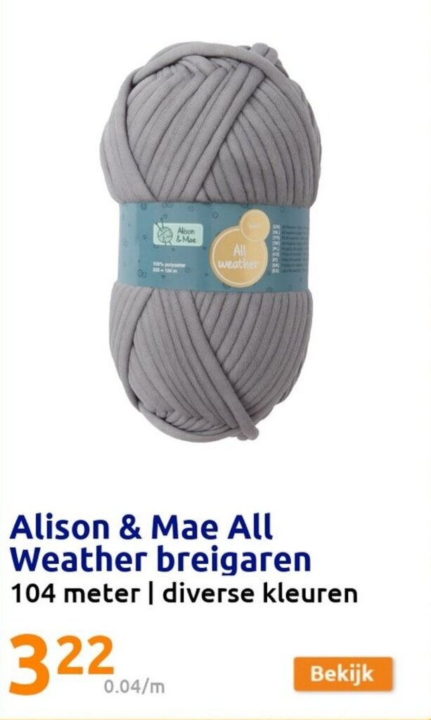 Alison & mae all weather breigaren aanbieding bij Action