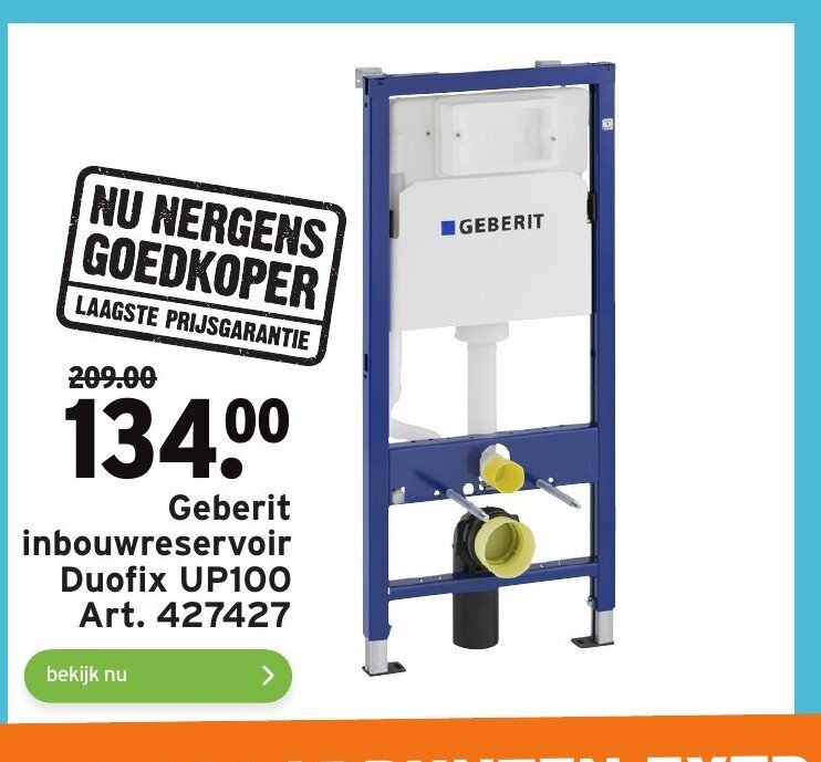 Geberit inbouwreservoir Duofix UP100 Art. 427427 aanbieding bij GAMMA