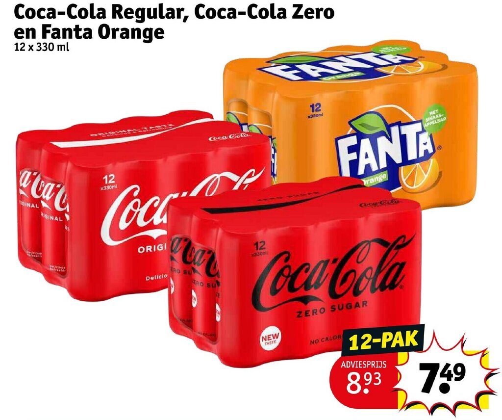 Coca-Cola regular 12x330ML aanbieding bij Kruidvat