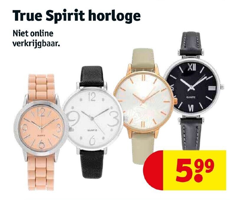 True Spirit horloge aanbieding bij Kruidvat