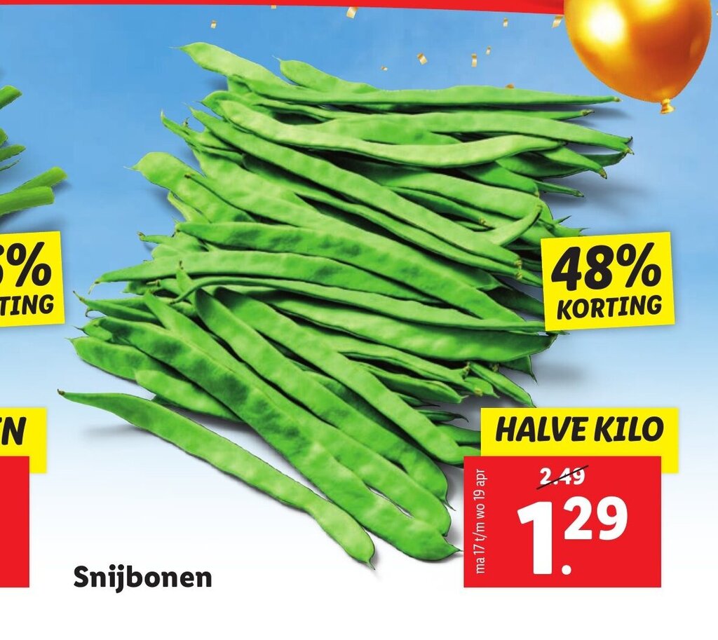 Snijbonen halve kilo aanbieding bij Lidl