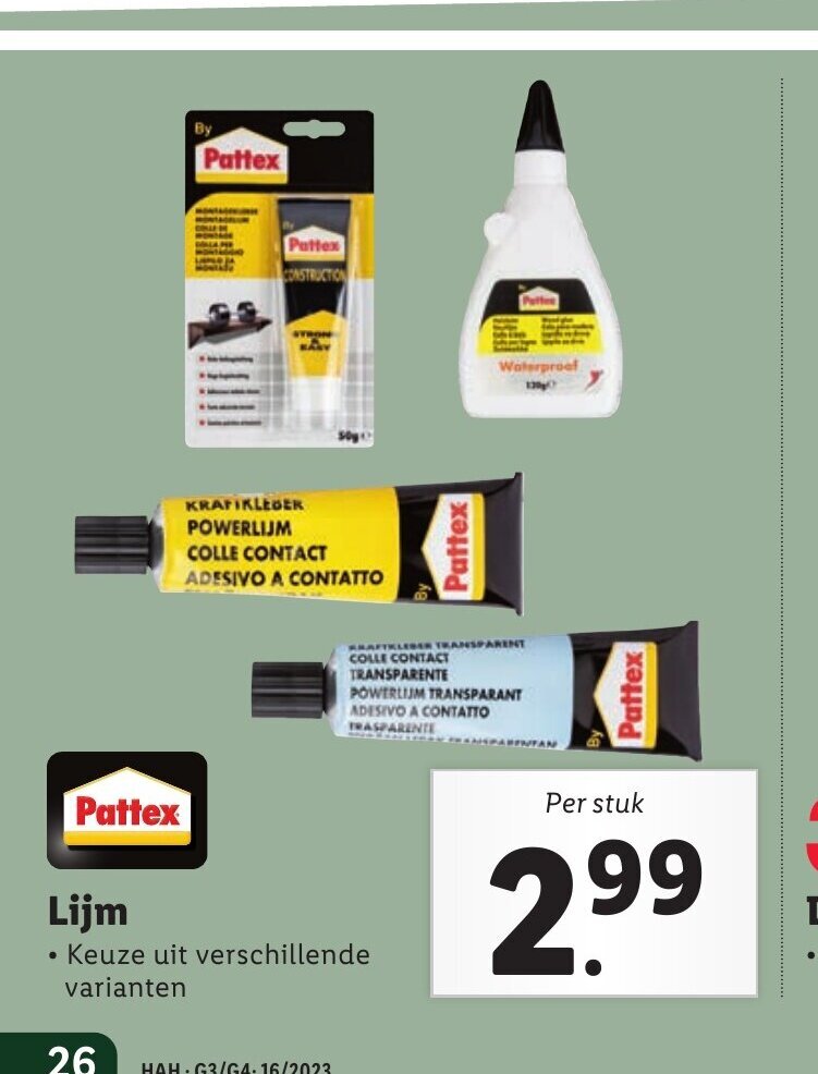 Pattex Lijm aanbieding bij Lidl