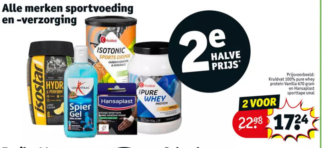 Alle merken sportvoeding en -verzorging aanbieding bij Kruidvat