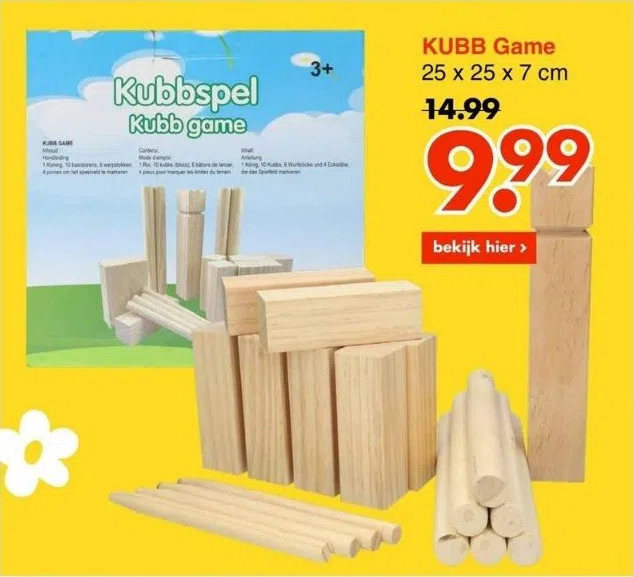 Kubb game aanbieding bij Wibra