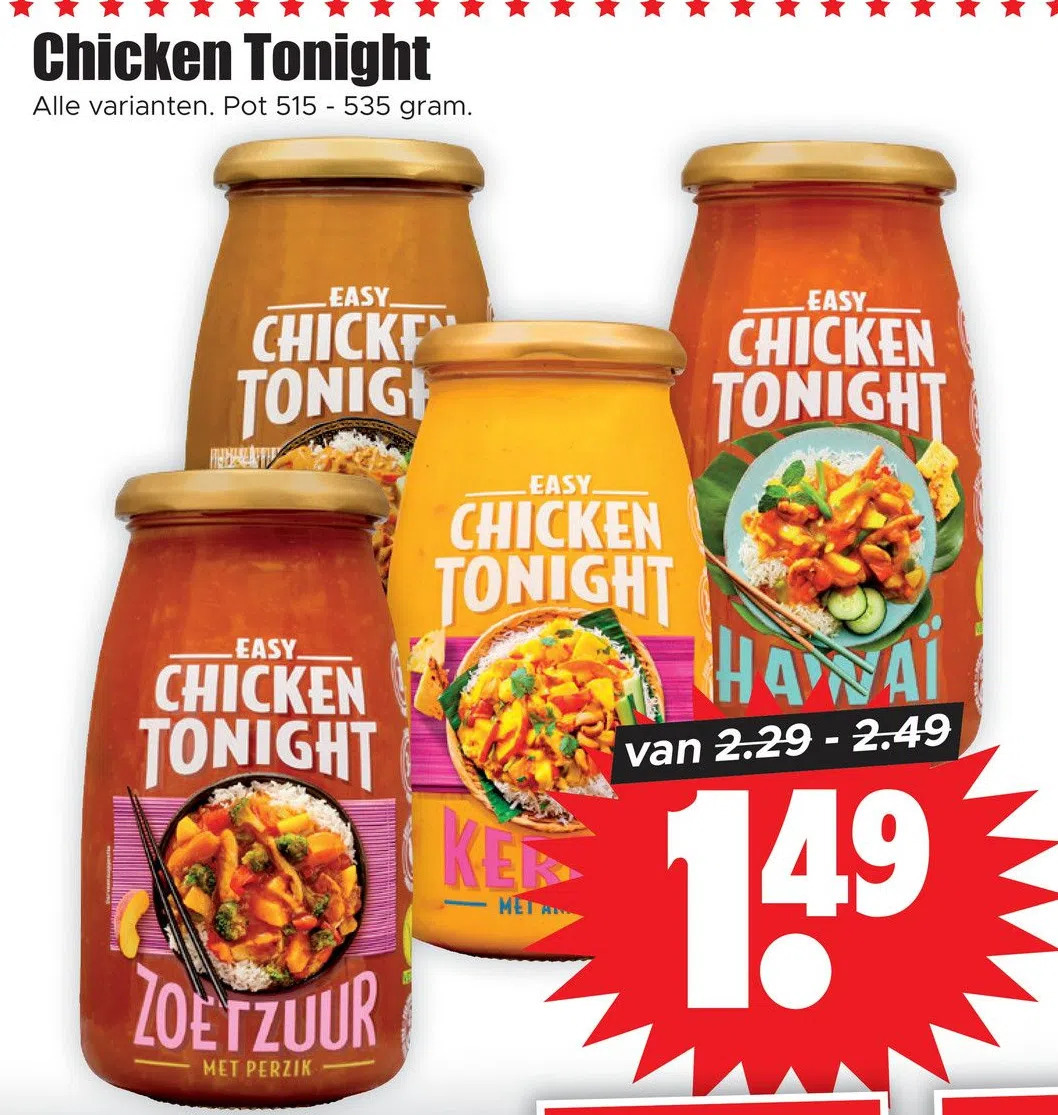 X x k chicken tonight aanbieding bij Dirk
