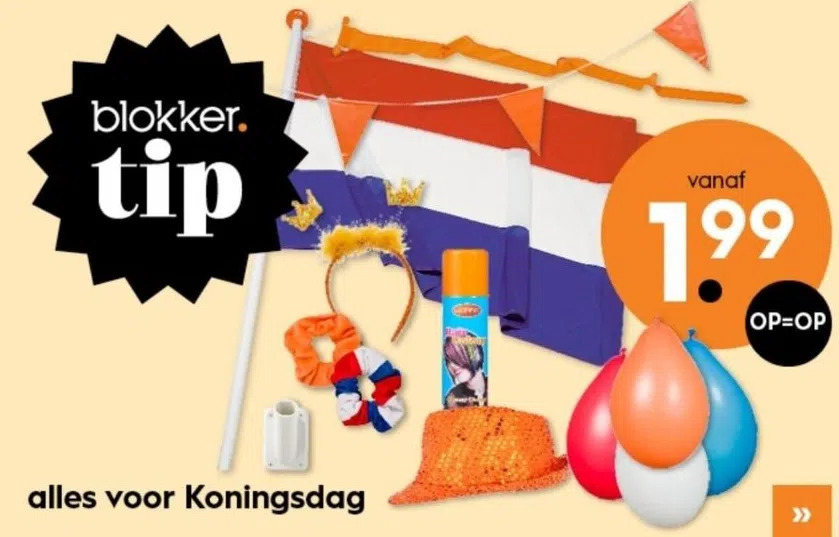 Alles voor koningsdag aanbieding bij Blokker