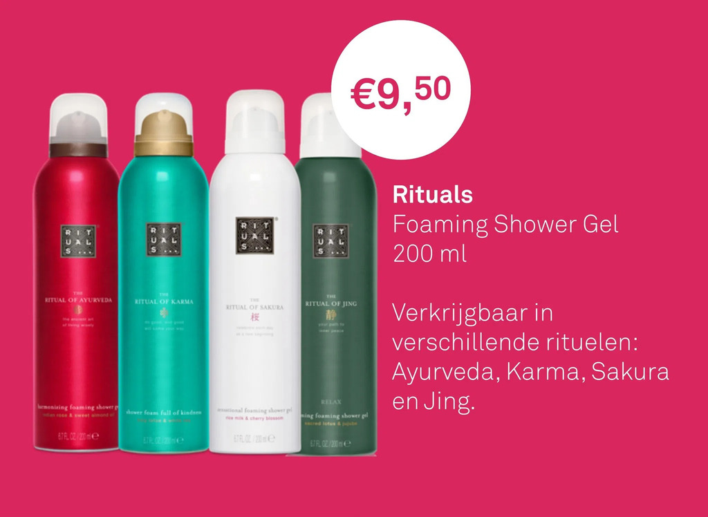 Rituals foaming shower gel 200 ml aanbieding bij Mooi parfumerie