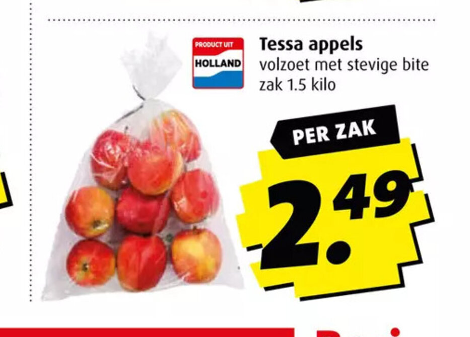 Tessa appels 1.5 kilo aanbieding bij Boni