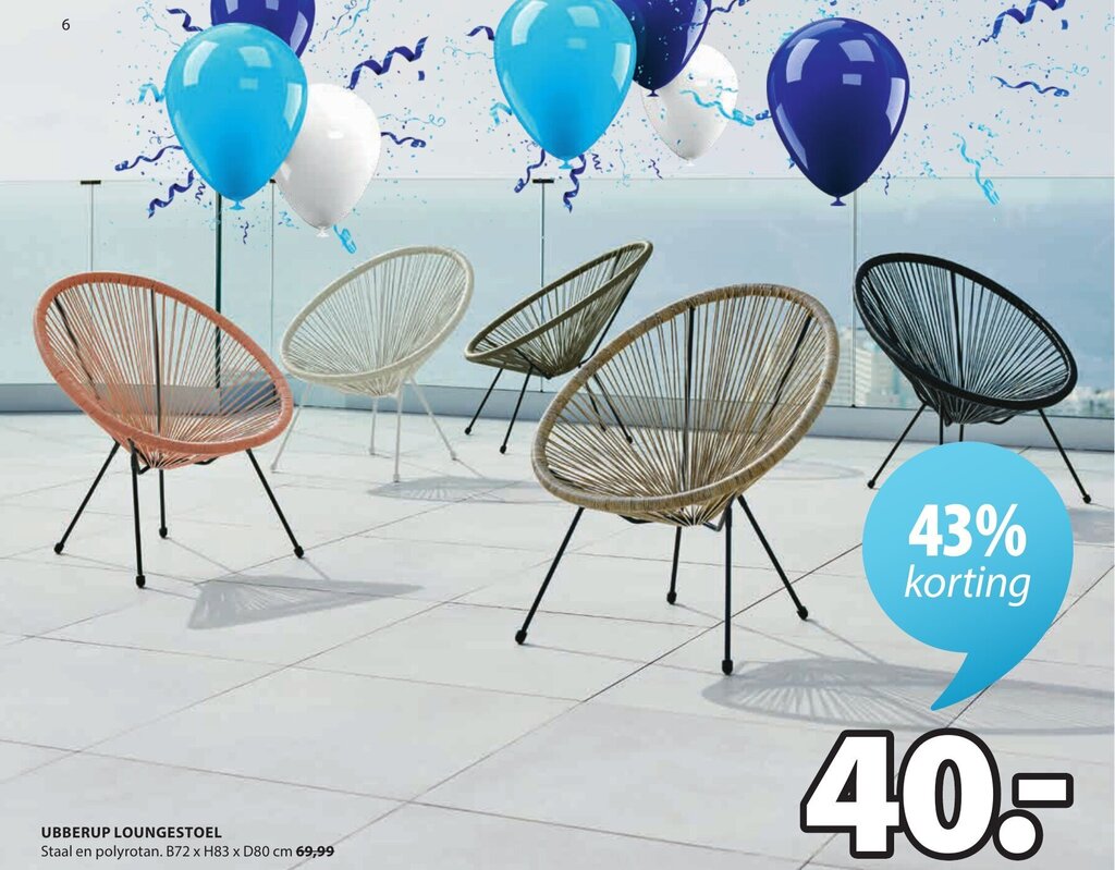 Ubberup Loungestoel B72xH83xD80 cm aanbieding bij Jysk