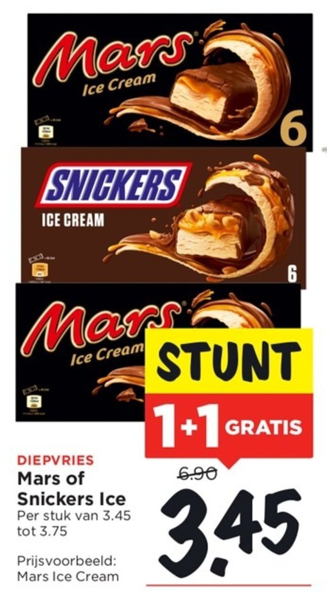 Mars ice cream aanbieding bij Vomar