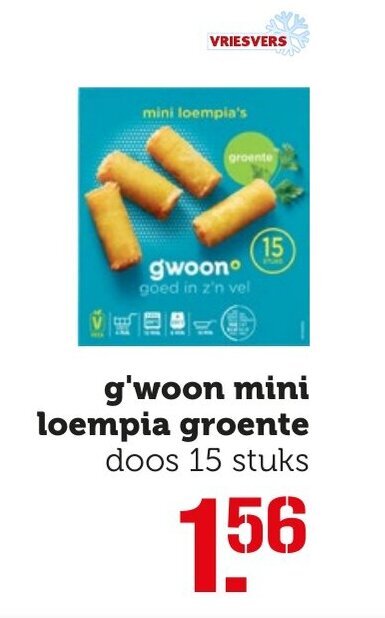 G'woon mini loempia groente aanbieding bij Coop