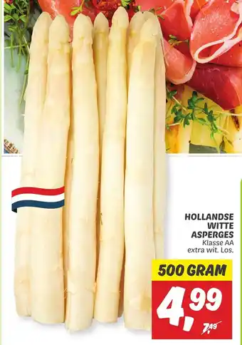 Hollandse witte asperges 500 gram aanbieding bij Dekamarkt