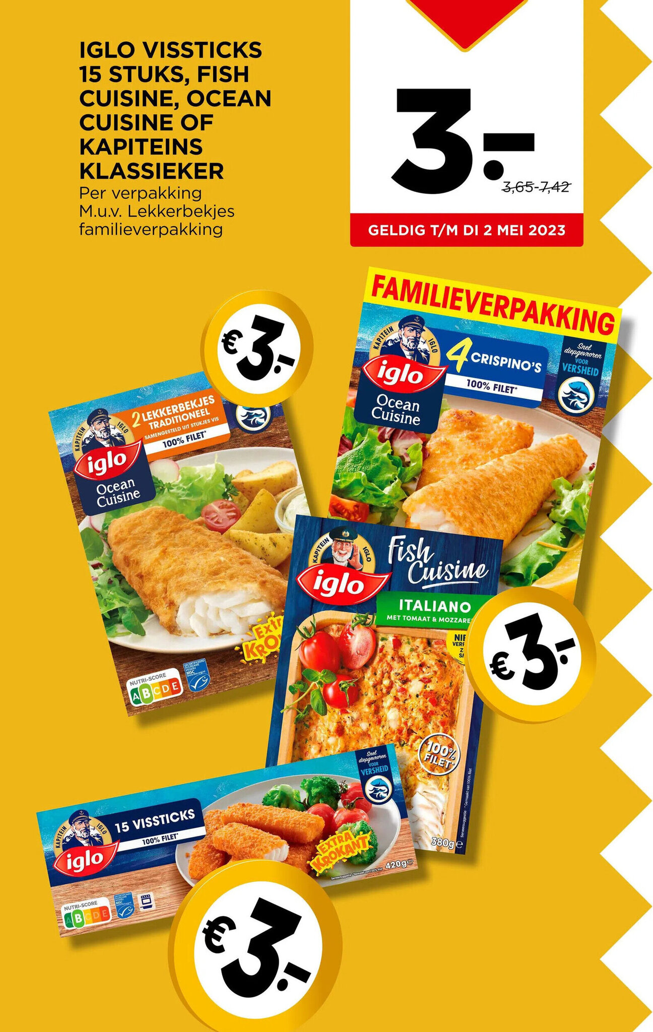 Iglo visstiscks, fish cuisine, ocean cuisine of kapiteins klassieker ...