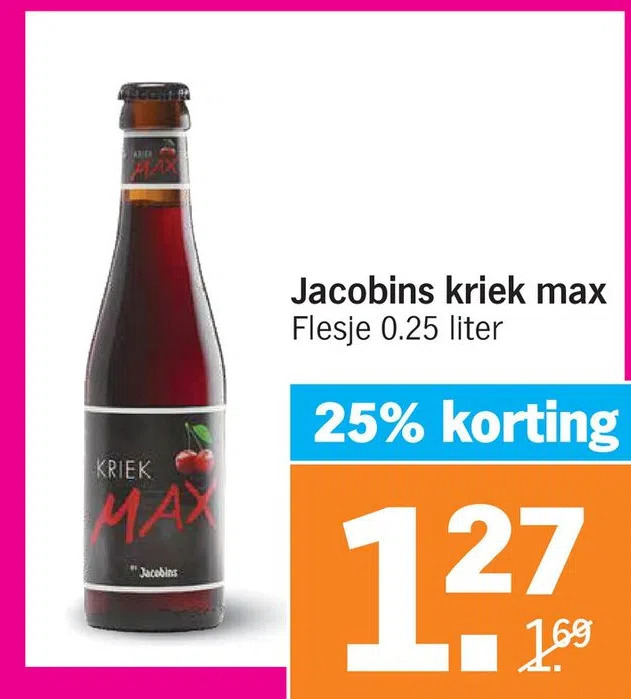 Jacobins kriek max aanbieding bij Albert Heijn