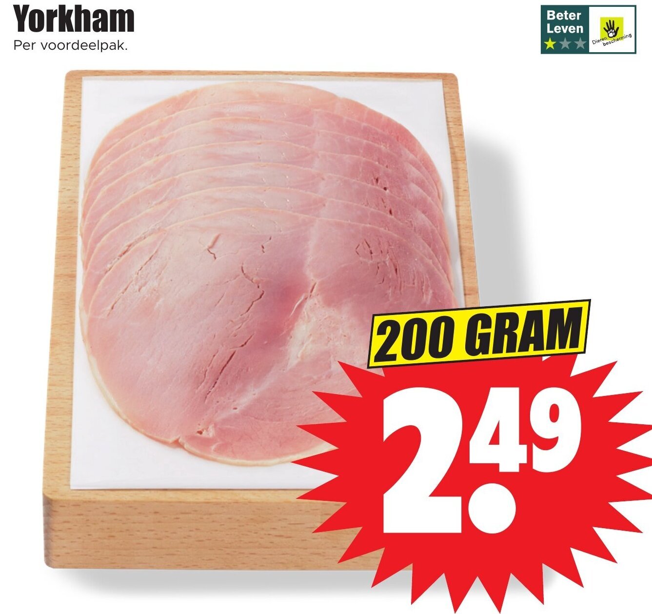 Yorkham 200g aanbieding bij Dirk