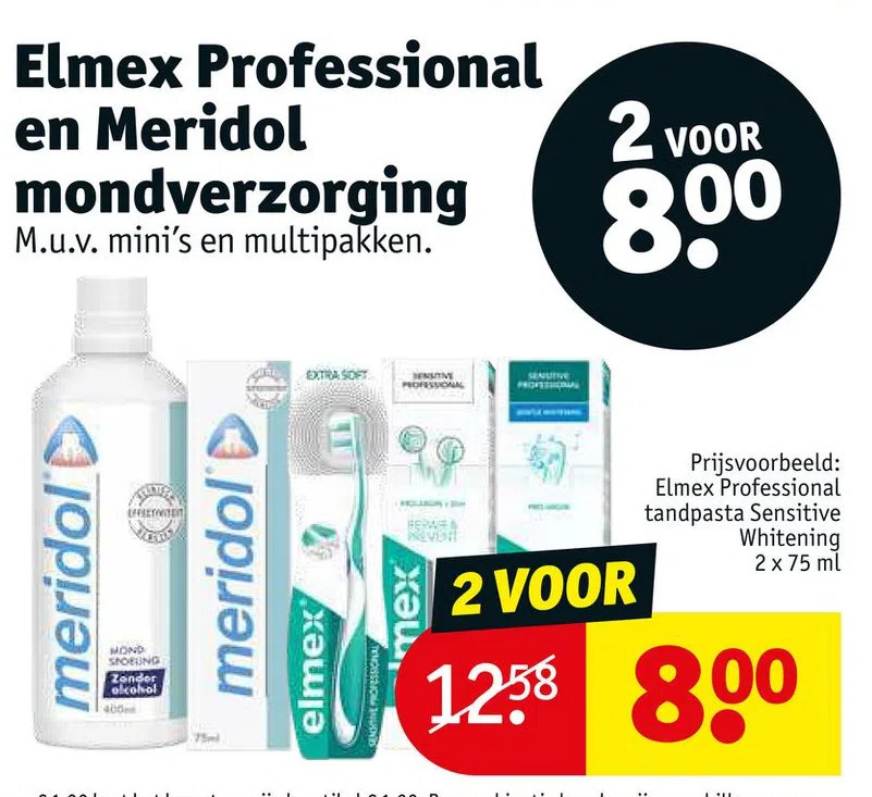 Elmex professional en meridol mondverzorging aanbieding bij Kruidvat