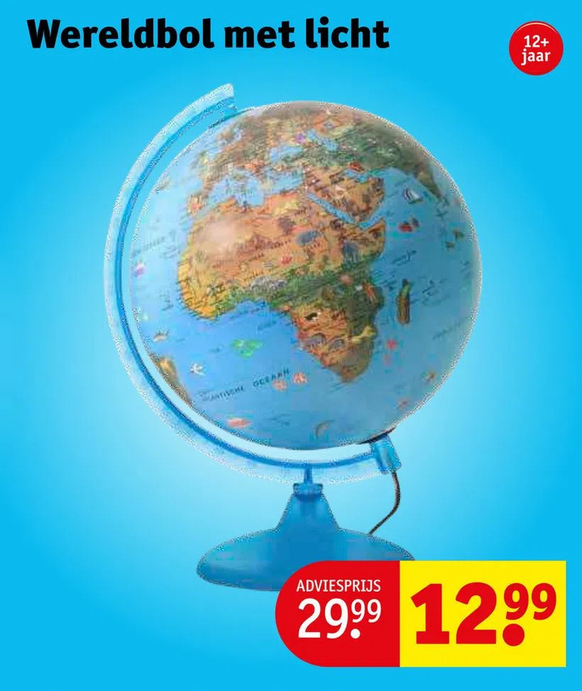 Wereldbol met licht aanbieding bij Kruidvat