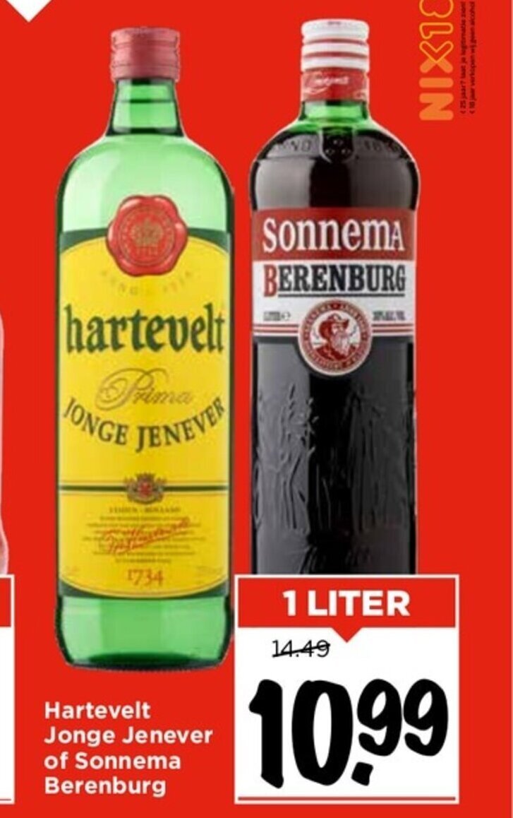 Hartevelt Jonge Jenever of Sonnema Berenburg aanbieding bij Vomar