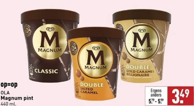 Ola magnum pint 440 ml. aanbieding bij ALDI