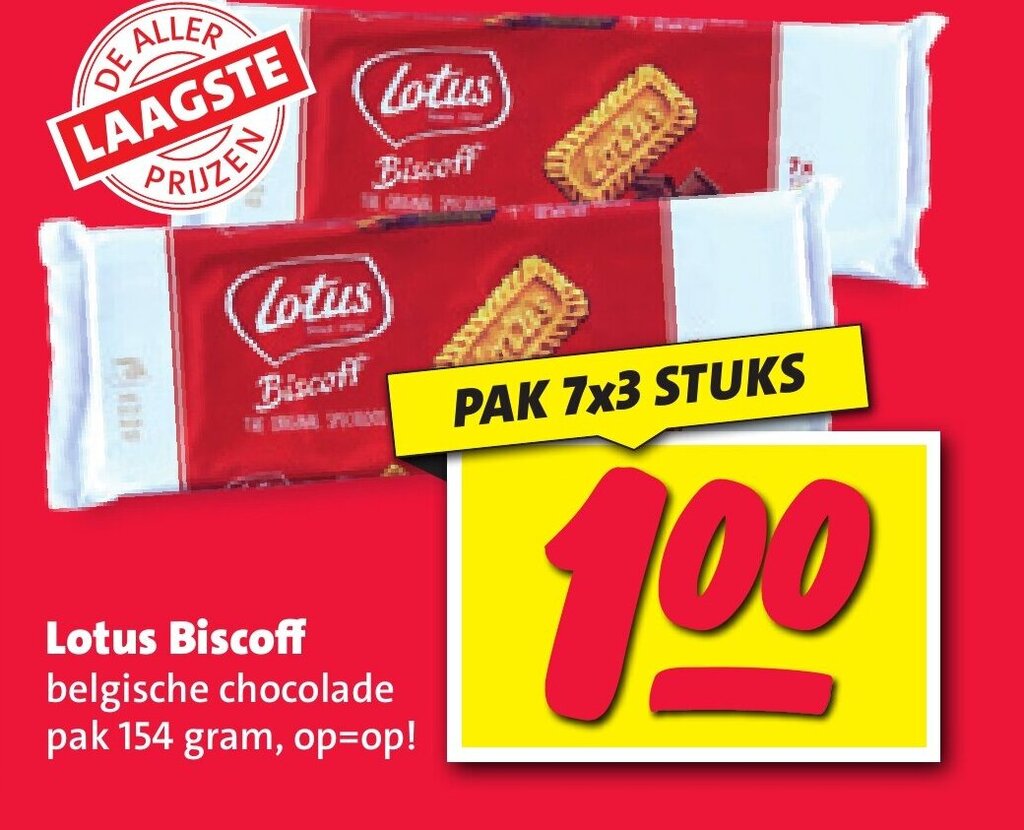 Lotus Biscoff 154 gram aanbieding bij Nettorama