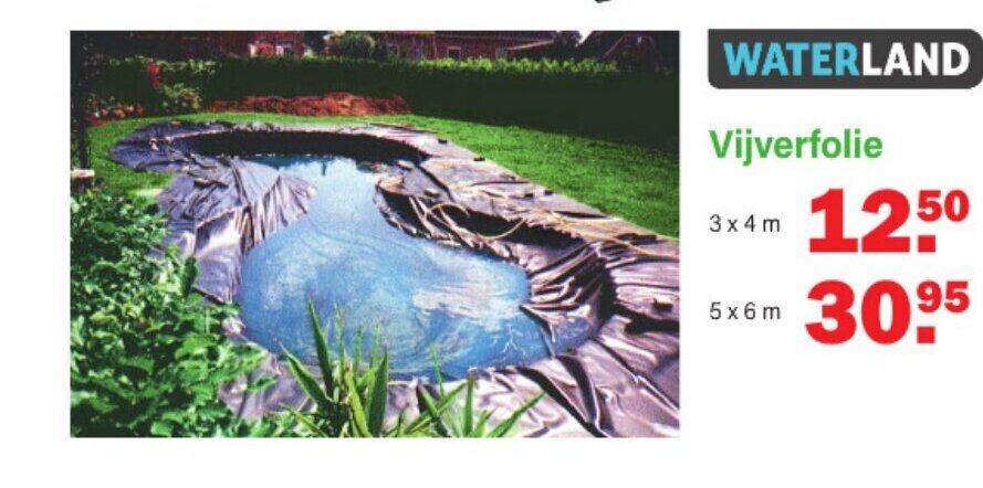 Waterland Vijverfolie 3x4M aanbieding bij Van Cranenbroek