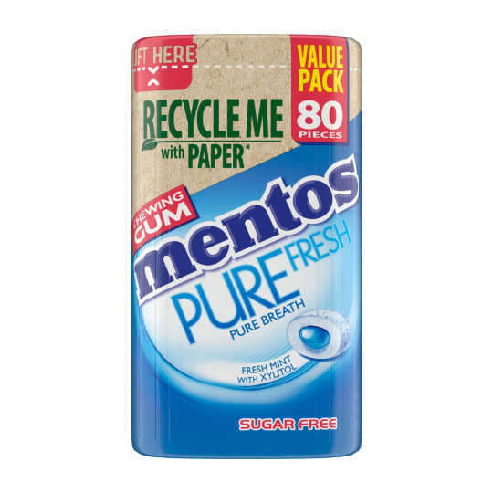 Mentos pure freshmint paper bottle aanbieding bij Coop