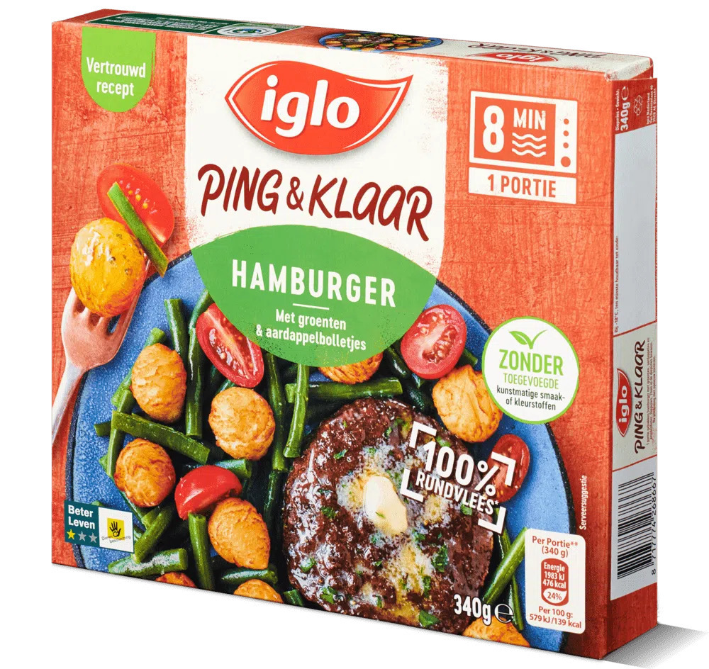 Ping & klaar hamburger met aardappelbolletjes aanbieding bij Picnic