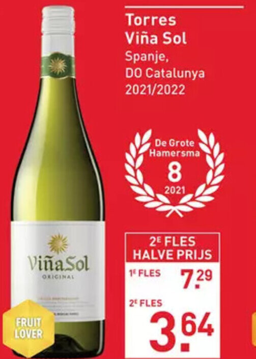 Torres vina sol 2 fles aanbieding bij Gall & Gall