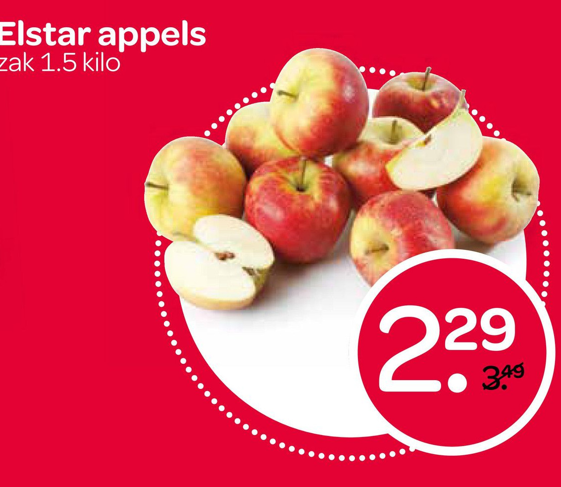 Elstar appels zak 1.5 kilo aanbieding bij Spar