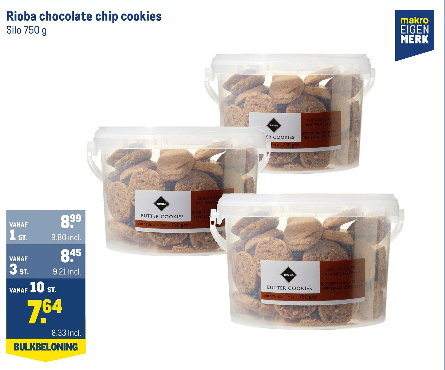 Rioba chocolate chip cookies aanbieding bij Makro