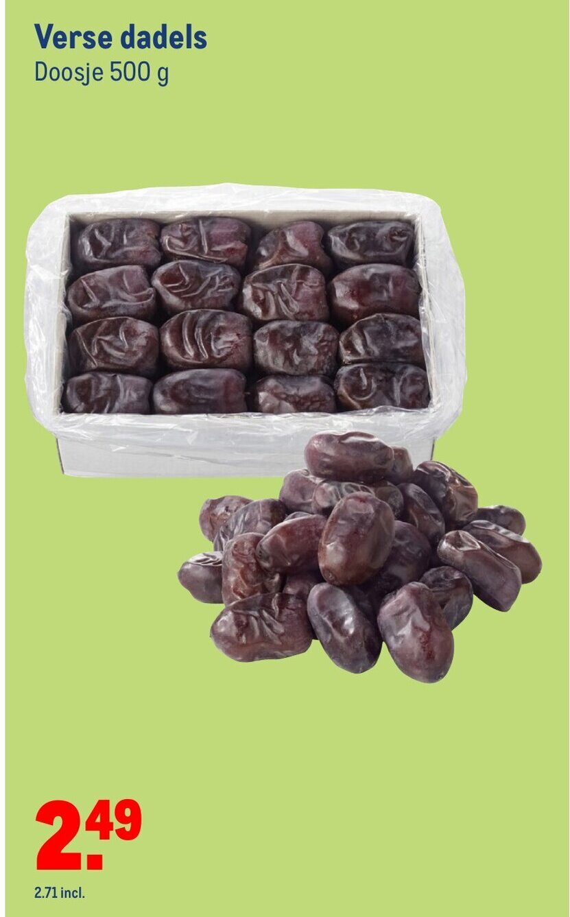 Verse dadels 500 g aanbieding bij Makro