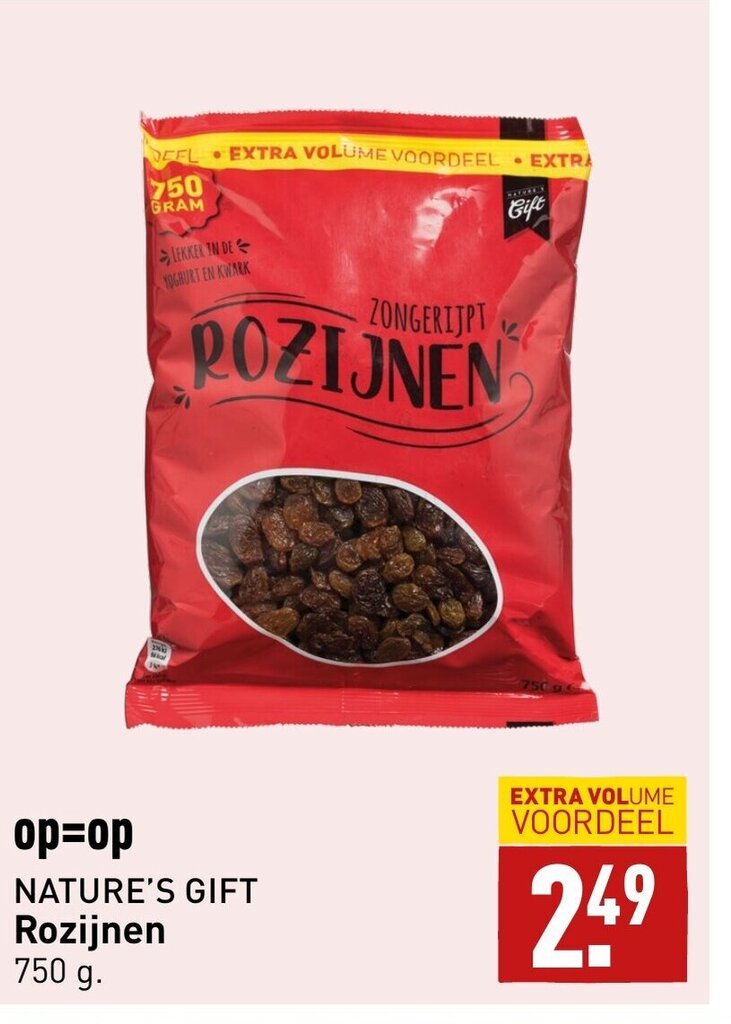 Rozijnen 750 g. aanbieding bij ALDI