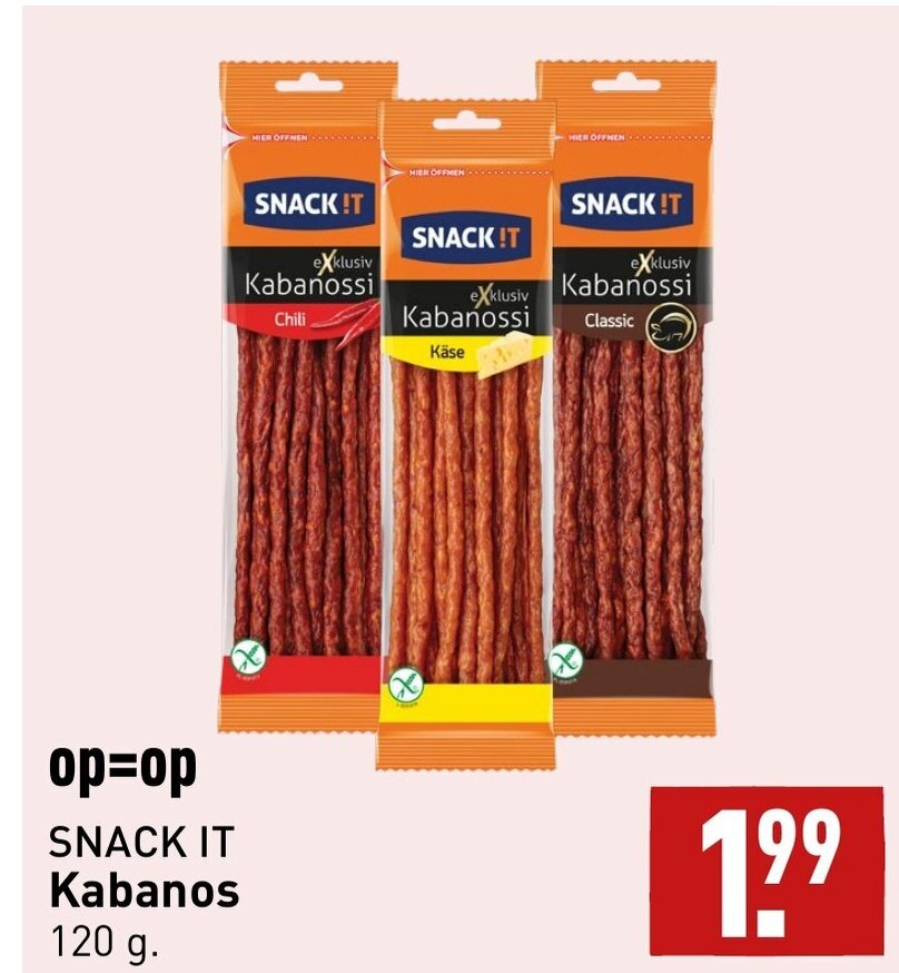 SNACK IT Kabanos 120G aanbieding bij ALDI