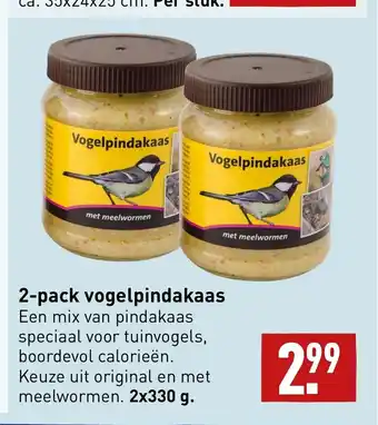 2-pack vogelpindakaas 2x330 g. aanbieding bij ALDI