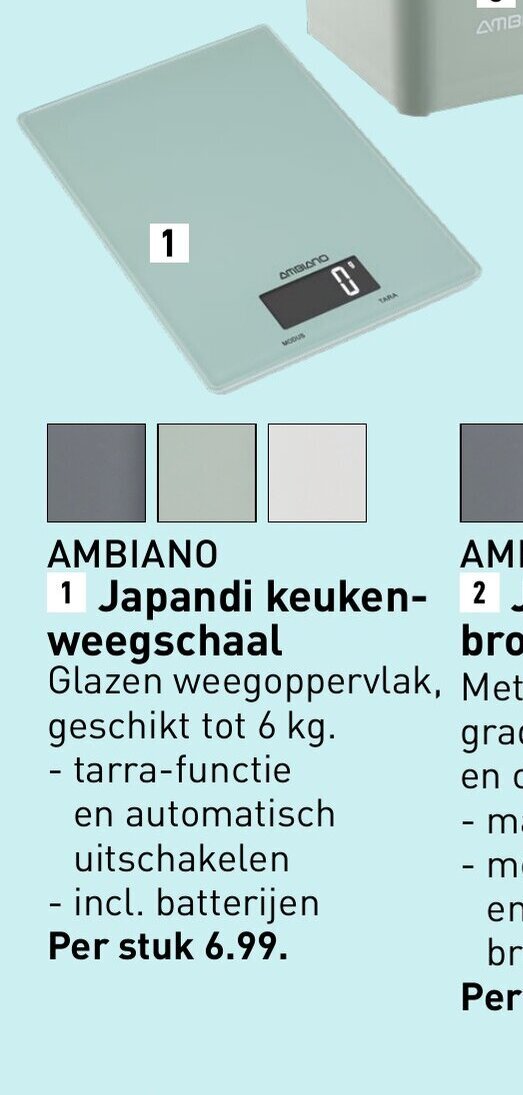 AMBIANO Japandi keuken-weegschaal aanbieding bij ALDI