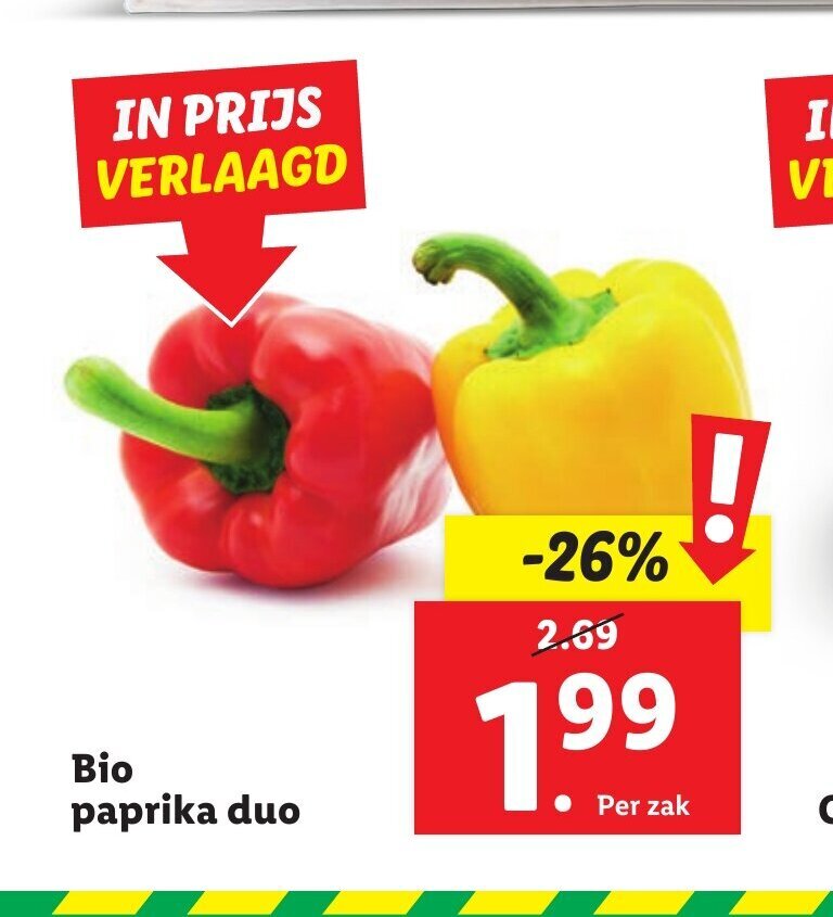 Bio paprika duo aanbieding bij Lidl