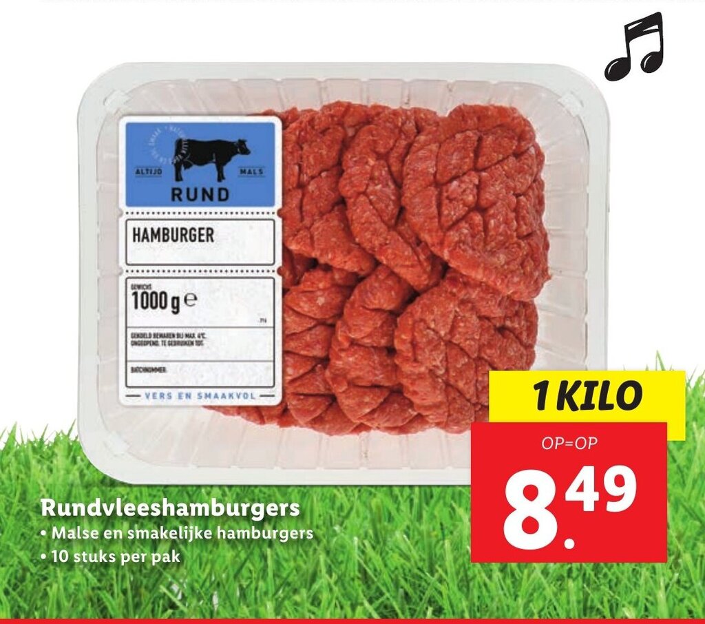Rundvleeshamburgers Malse en smakelijke hamburgers 10 stuks per pak ...