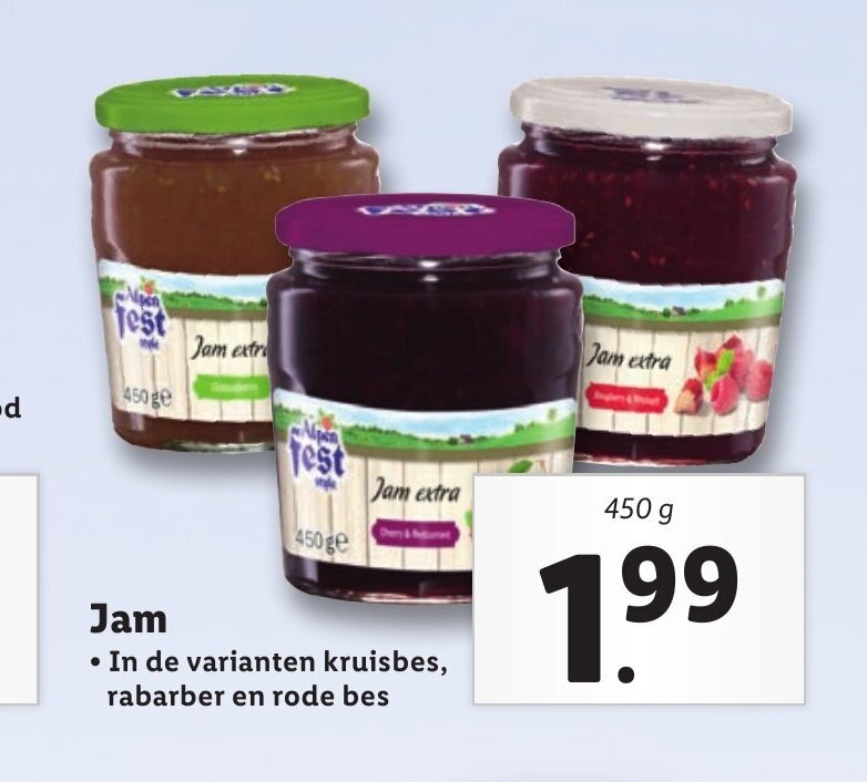 Jam 450 g aanbieding bij Lidl