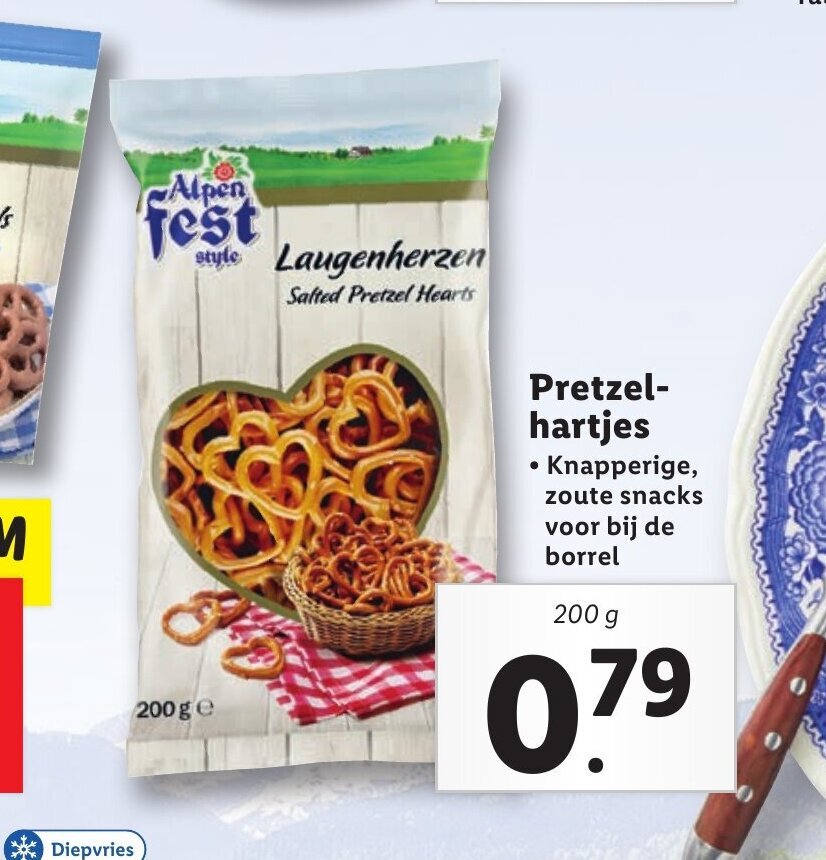 Pretzel-hartjes 200 g aanbieding bij Lidl