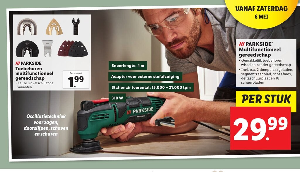 PARKSIDEⓇ Multifunctioneel gereedschap aanbieding bij Lidl