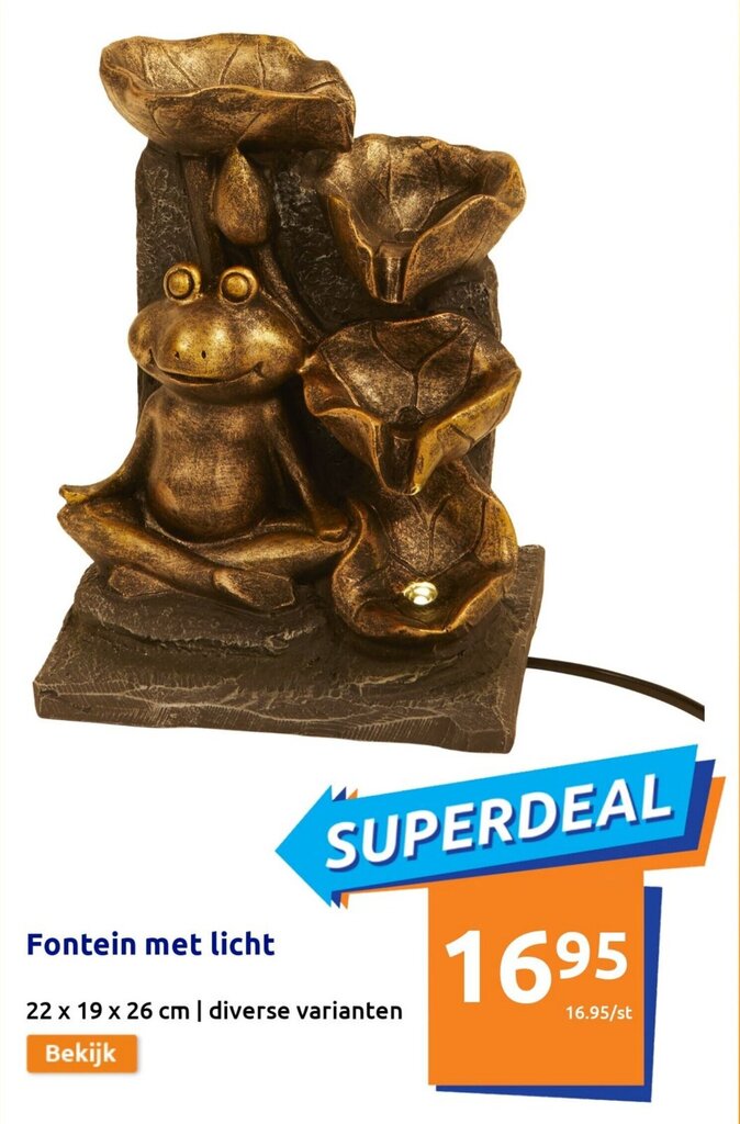 Fontein met licht aanbieding bij Action